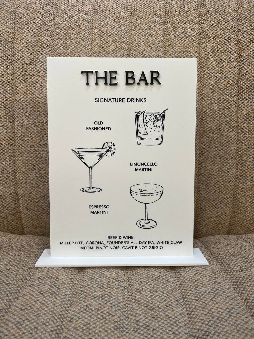 Signature Cocktail Sign Modern Bar Sign Drink Sign Wedding Sign Drink ...