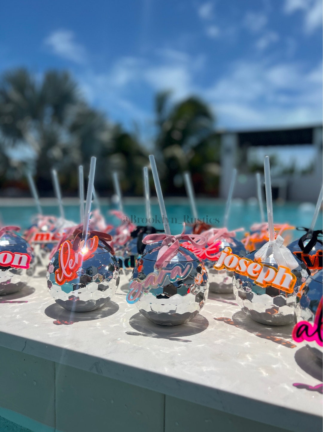 Double Layered Party Name Tags . Decorative Drink Tags . Name Tags ...