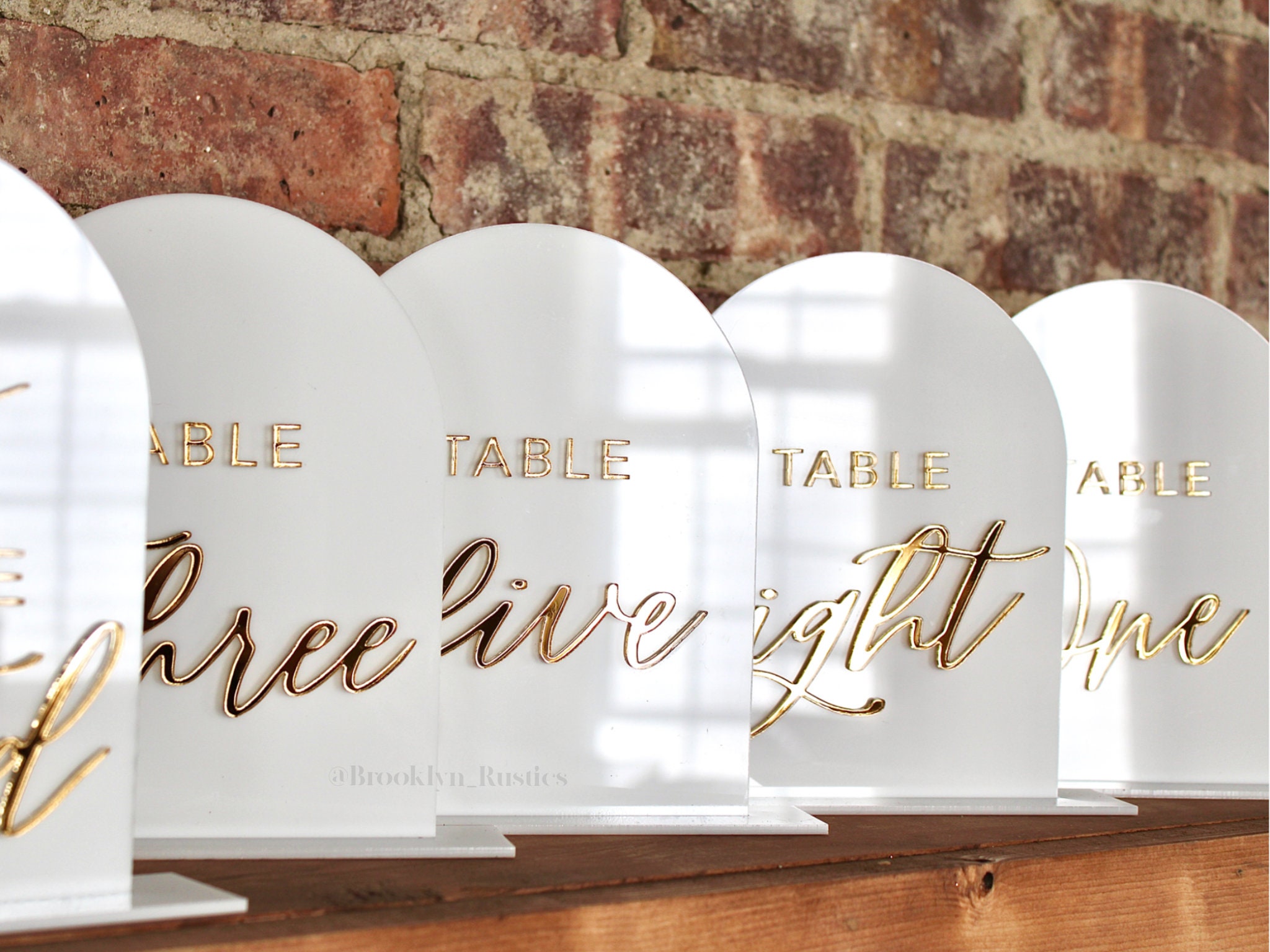 Arch Table Number Modern Arched Table Number Acrylic Table - Etsy
