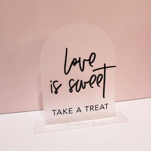 5x7 Personalized Modern Arched CUSTOM Sign Acrylic Table Sign Hand ...