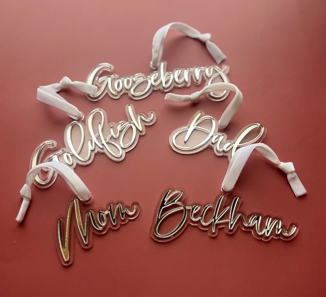 Double Layer Name Ornament | Personalized Ornament | Boho Ornament ...
