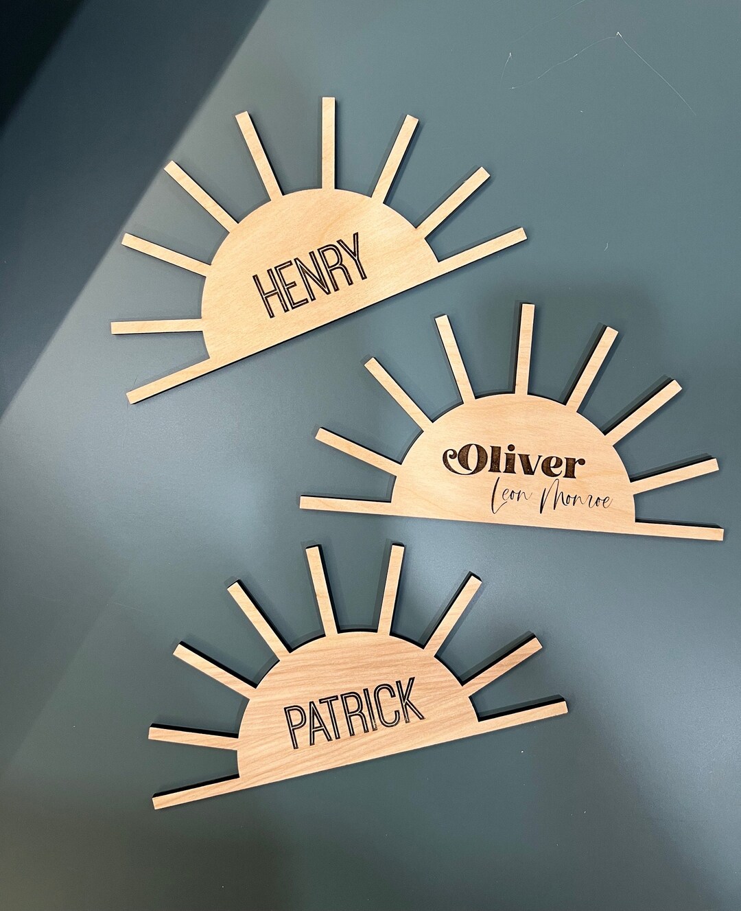 Sun Baby Announcement Sign Personalized Baby Name Sign Modern Birth ...