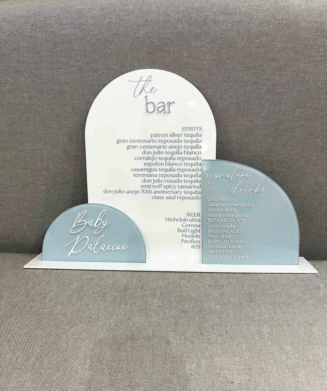Baby Shower Bar Sign • Bar Sign • Drink Sign • Bar Menu Sign • Event ...