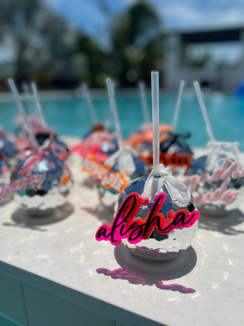 Double Layered Party Name Tags . Decorative Drink Tags . Name - Etsy