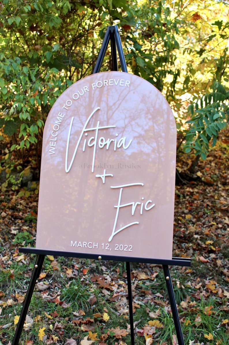 Arch Wedding Welcome Sign Wedding Sign Neutral Wedding - Etsy