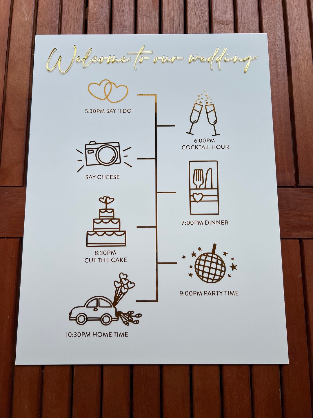 Wedding Timeline Sign • Order of the Day Sign • Order of Events ...