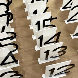 Modern Table Number, 3D Table Numbers, Acrylic Table Number Signs ...