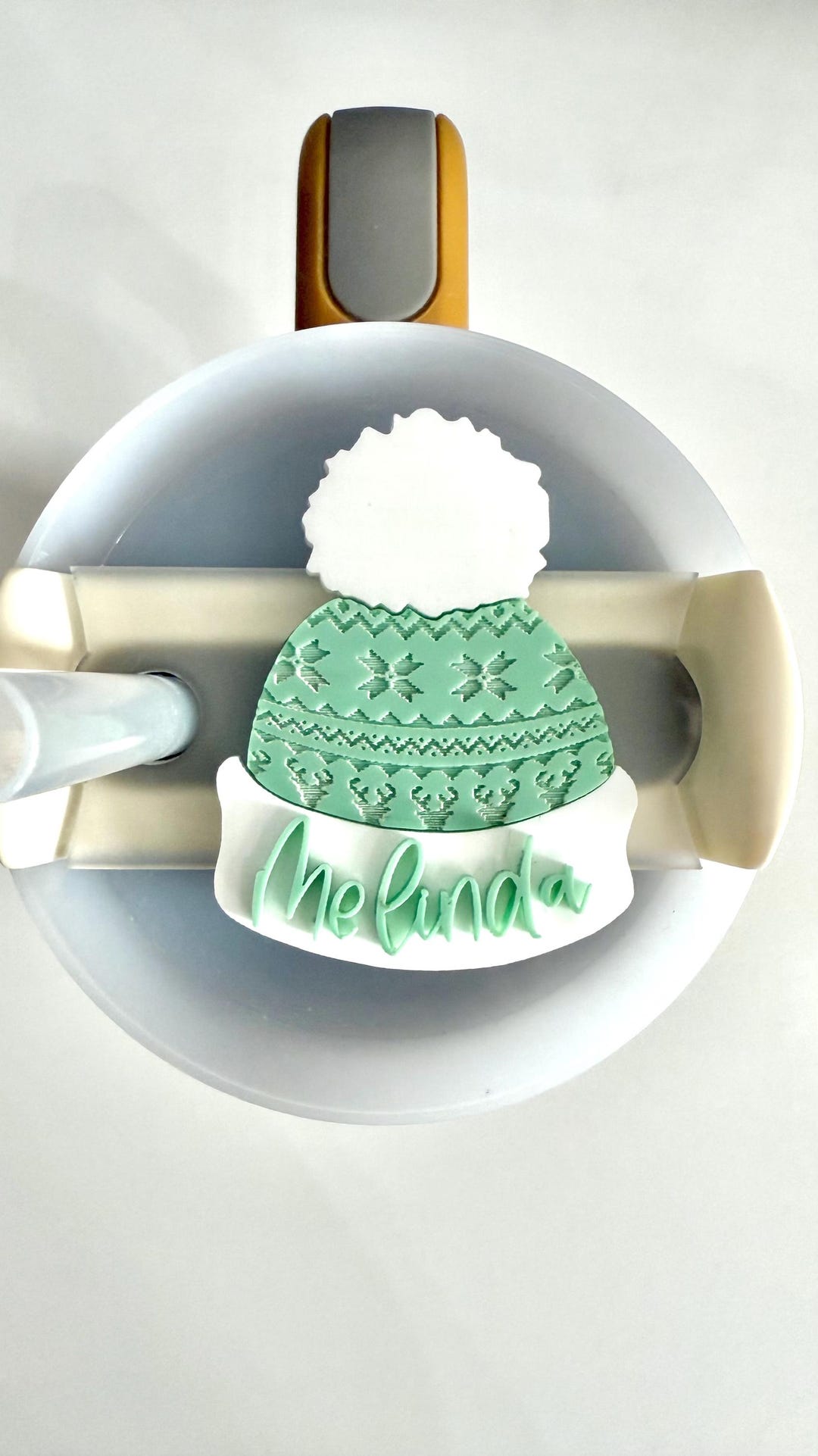Personalized Christmas Stanley Topper | Holiday Stanley Tag | Winter ...