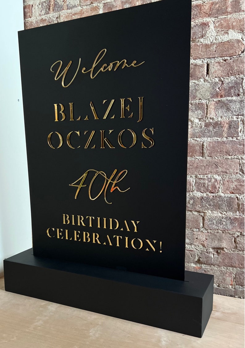 Wedding Sign Base Acrylic Sign Stand Event Sign Base Stand - Etsy