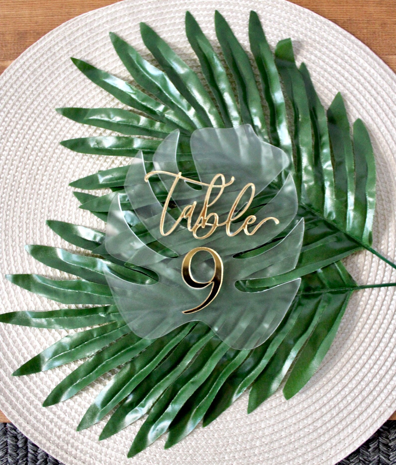 Monstera Leaf Table Number Tropical Table Number Hand - Etsy