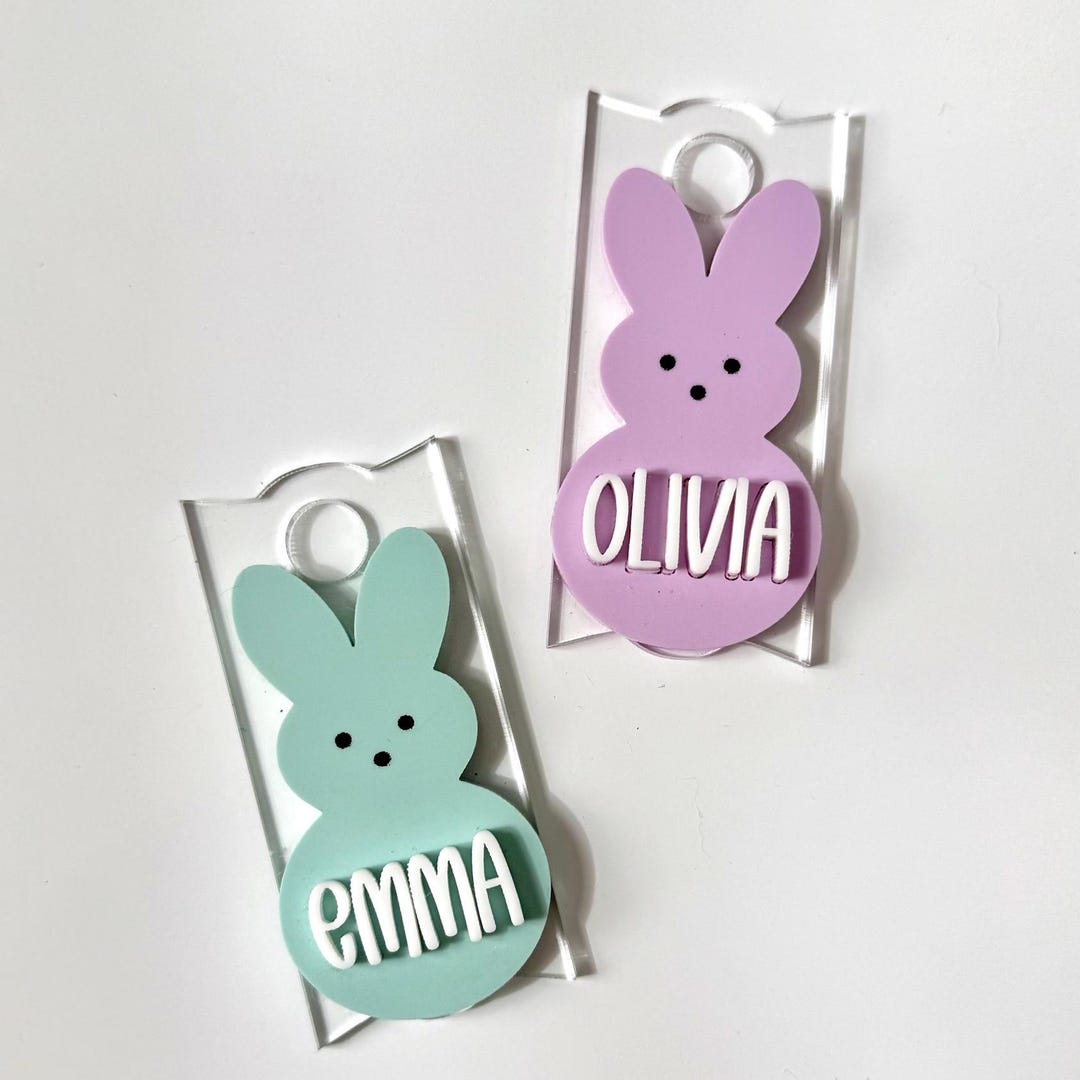 Custom Easter Stanley Topper | Stanley Name Tag | Peep Topper | Stanley ...