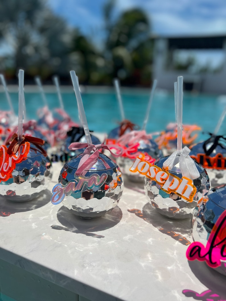 Double Layered Party Name Tags . Decorative Drink Tags . Name - Etsy