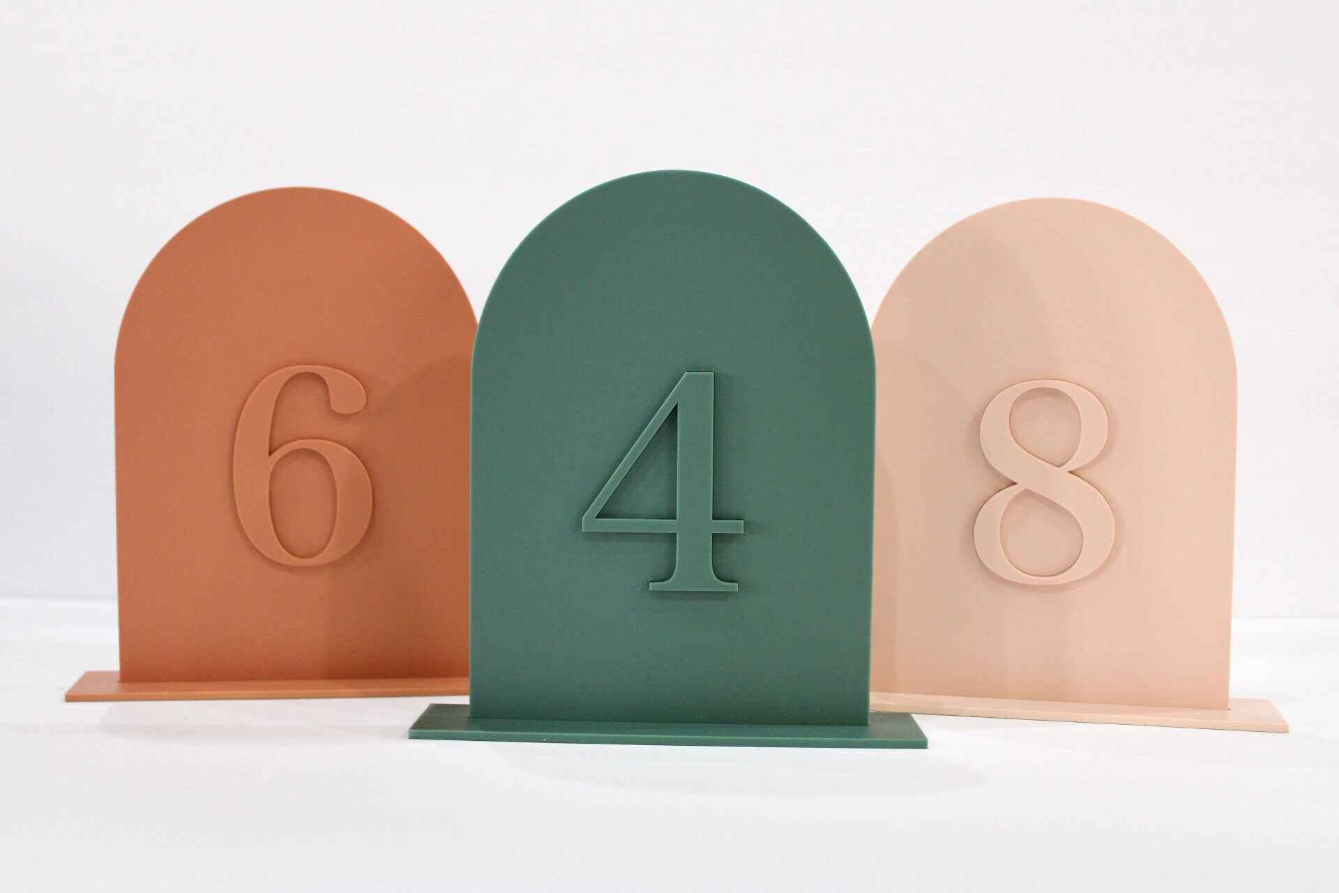 Arch Table Number Modern Arched Table Number Acrylic Table - Etsy