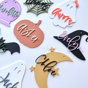 Halloween Basket Tag | Name Tag | Custom Basket Tag | Halloween Tag ...