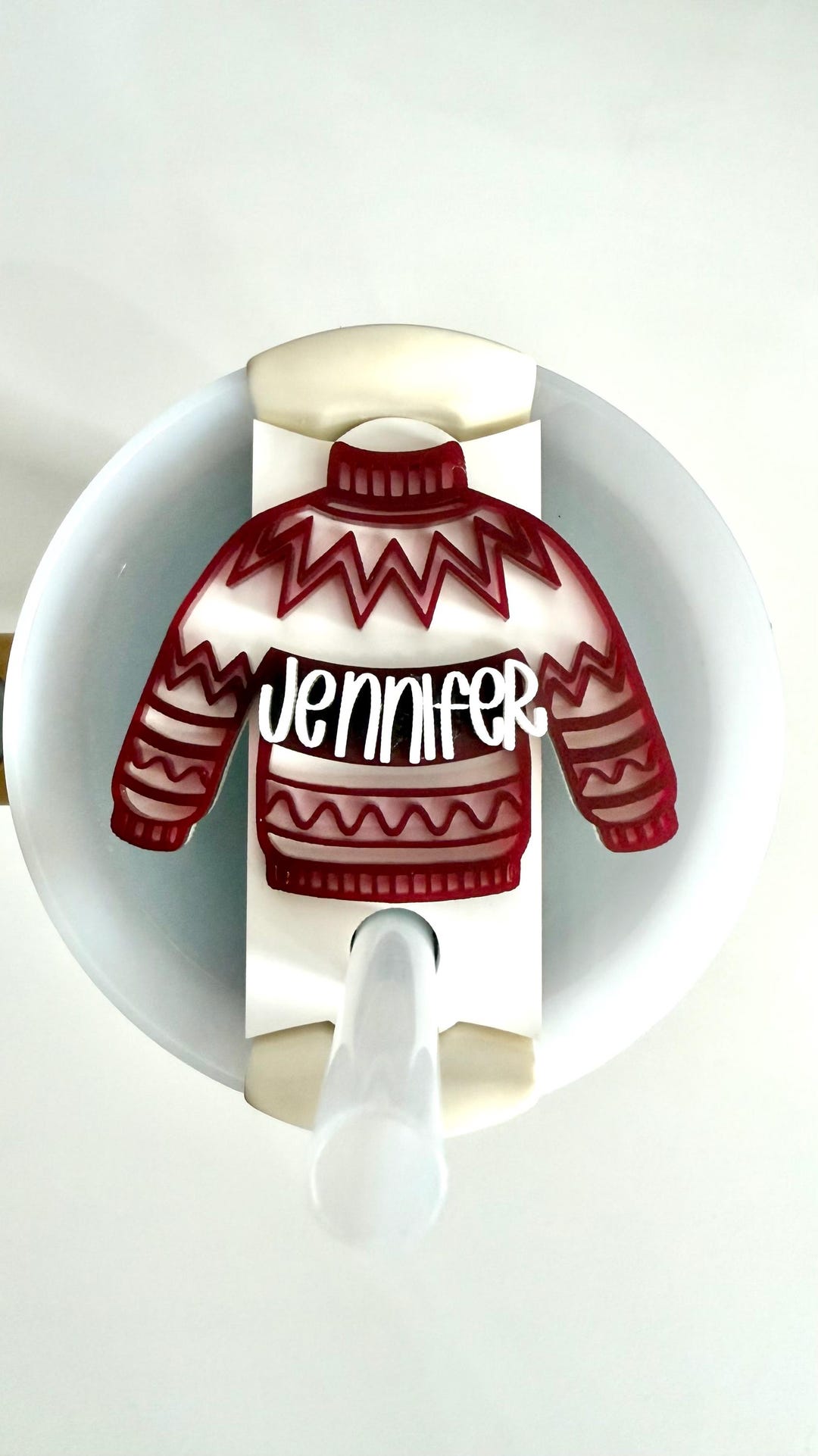 Personalized Christmas Stanley Topper | Holiday Stanley Tag | Sweater ...