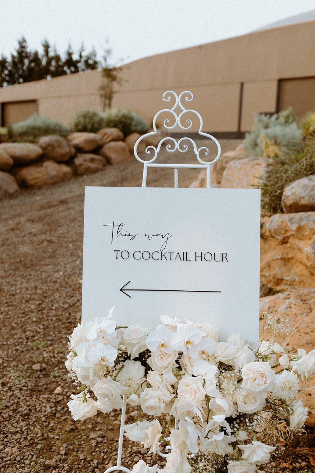 Wedding Directional Sign, Wedding Sign, Cocktail Hour Sign, Modern ...