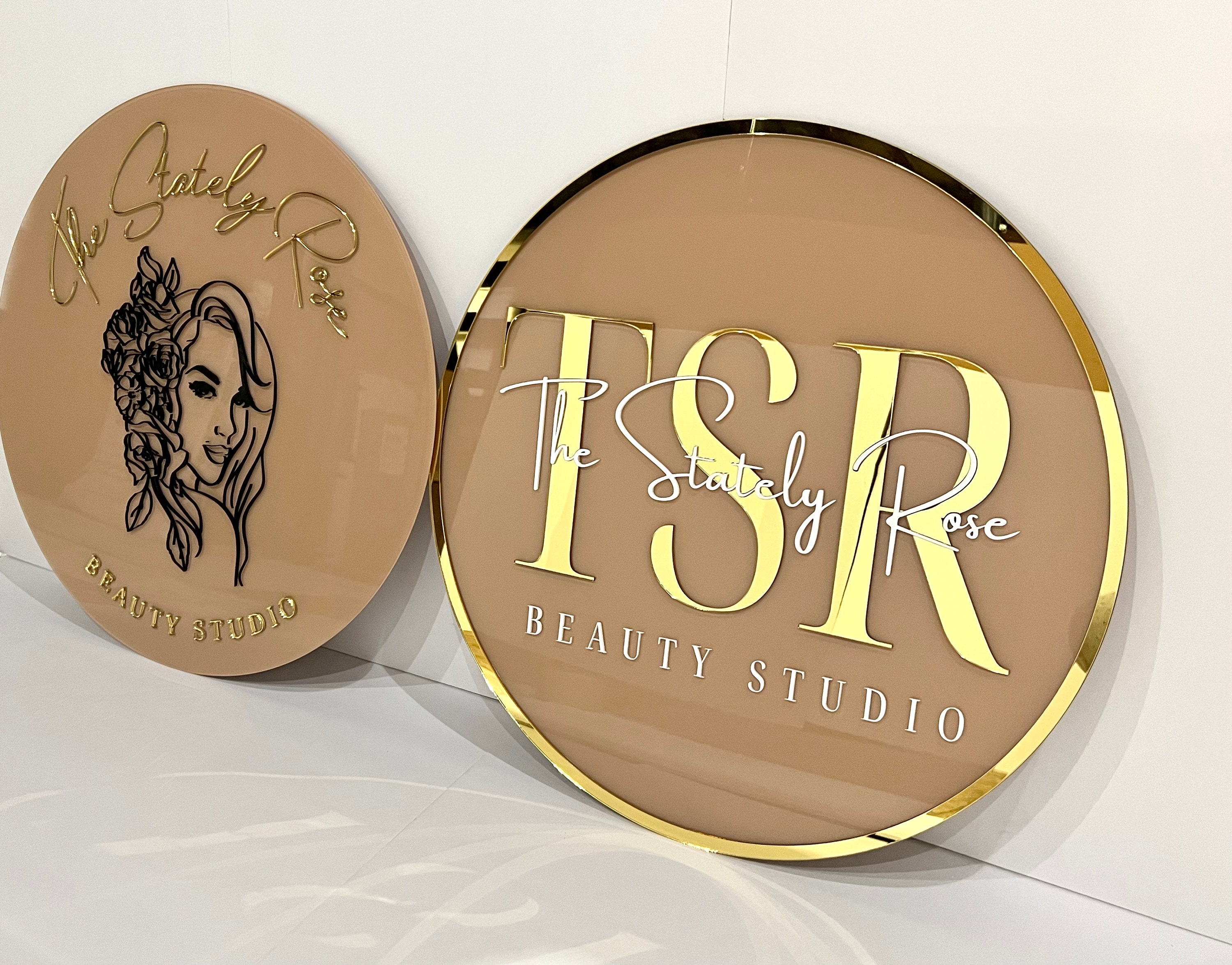 Round Business LOGO Sign • Business Shop Sign • Round Business Sign ...
