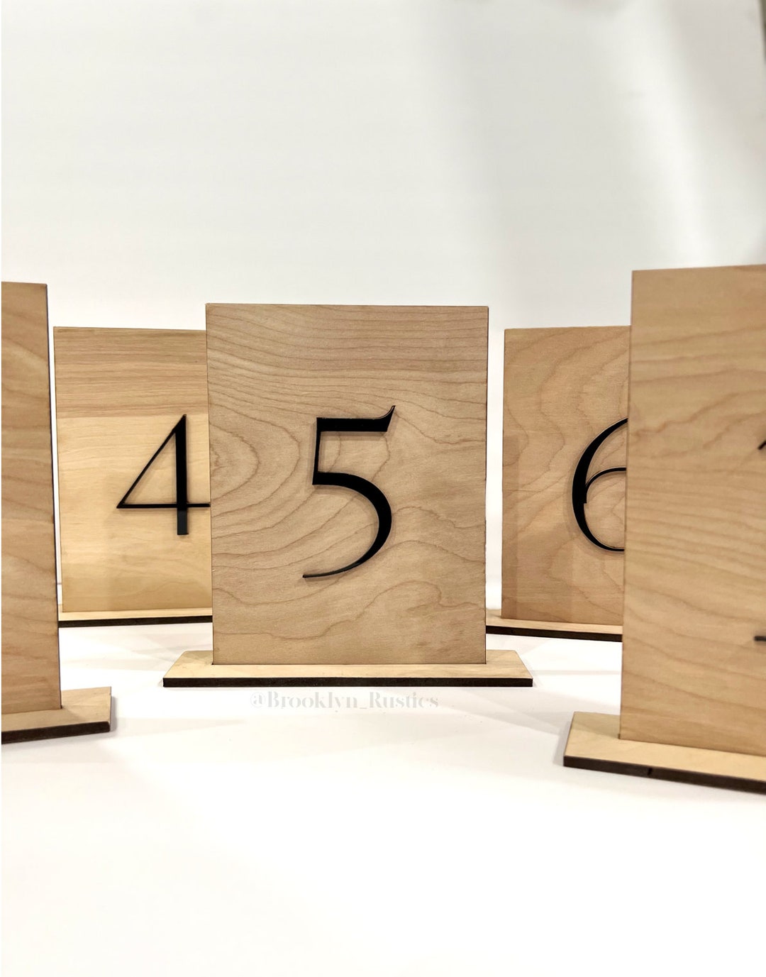 Rectangle Table Number • Modern Table Number • Wood Table Numbers ...