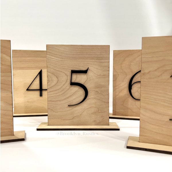 Wood Table Number - Etsy