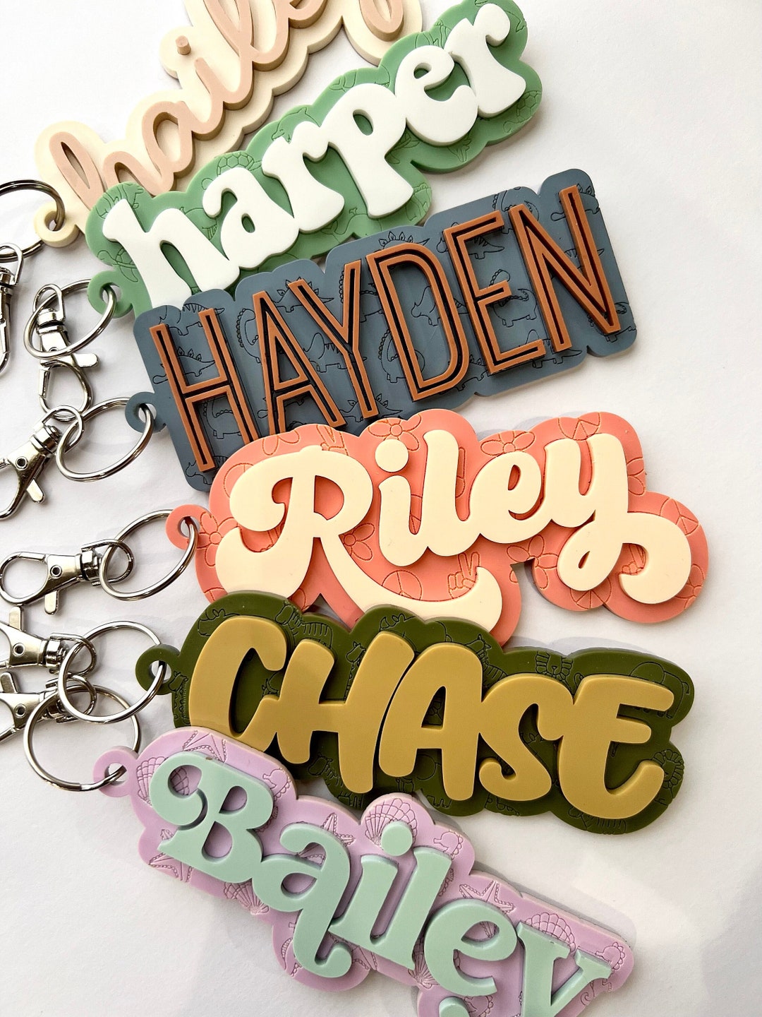 Acrylic Keychain . Backpack Keychain . Theme Keychain . Retro Keychain ...