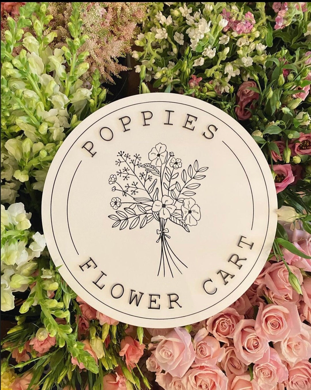 Round Business LOGO Sign • Business Shop Sign • Round Business Sign ...