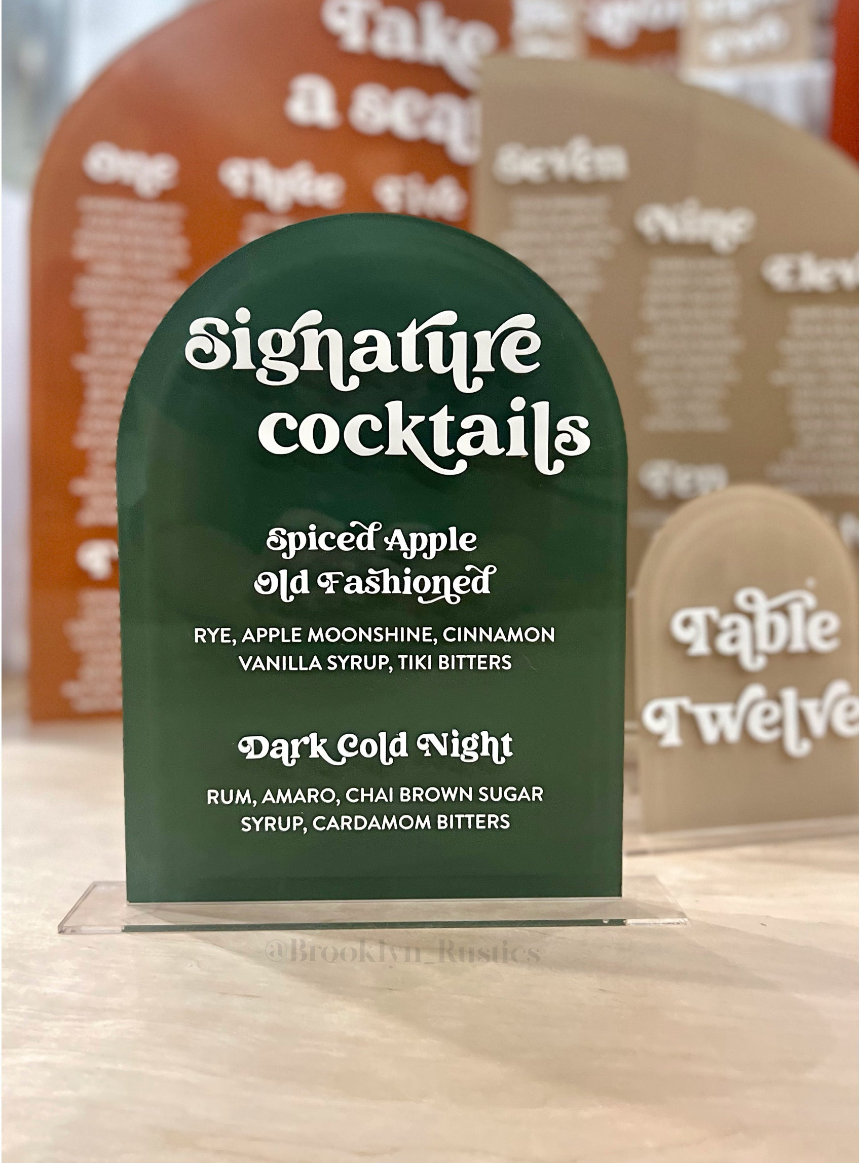 Signature Cocktail Sign Retro Bar Sign Drink Sign - Etsy