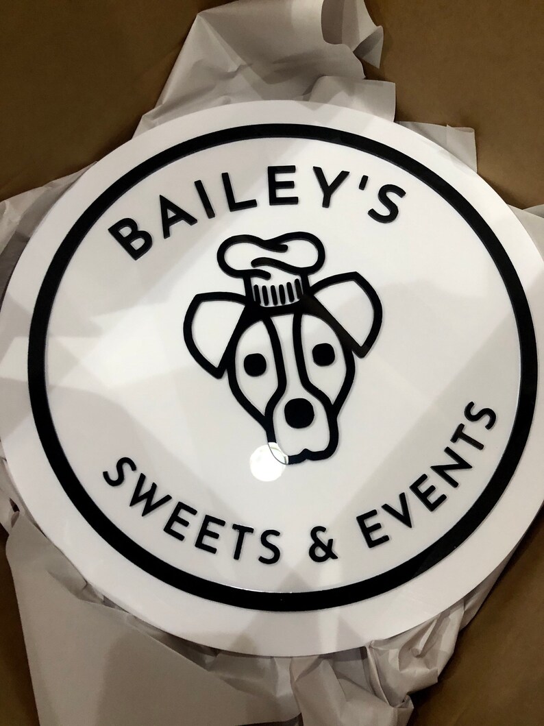 Round Business LOGO Sign Business Shop Sign Round Business - Etsy