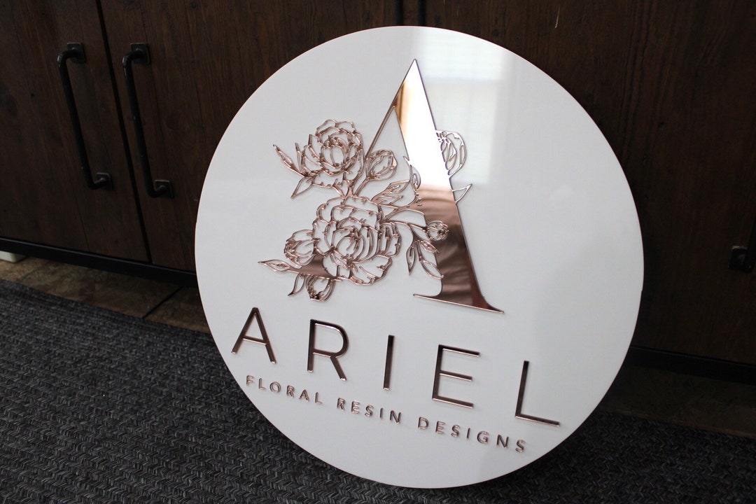 Round Business LOGO Sign • Business Shop Sign • Round Business Sign ...