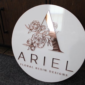 Round Business LOGO Sign • Business Shop Sign • Round Business Sign ...