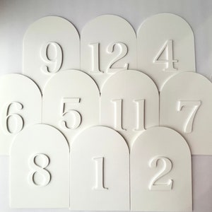 Arch Table Number • Modern Arched Table Number • Acrylic Table Numbers ...