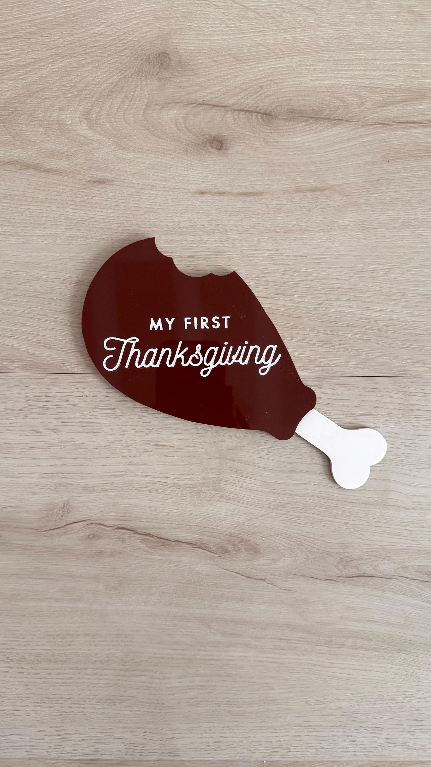 Baby's First Thanksgiving Sign | First Thanksgiving Photo Prop | Baby ...