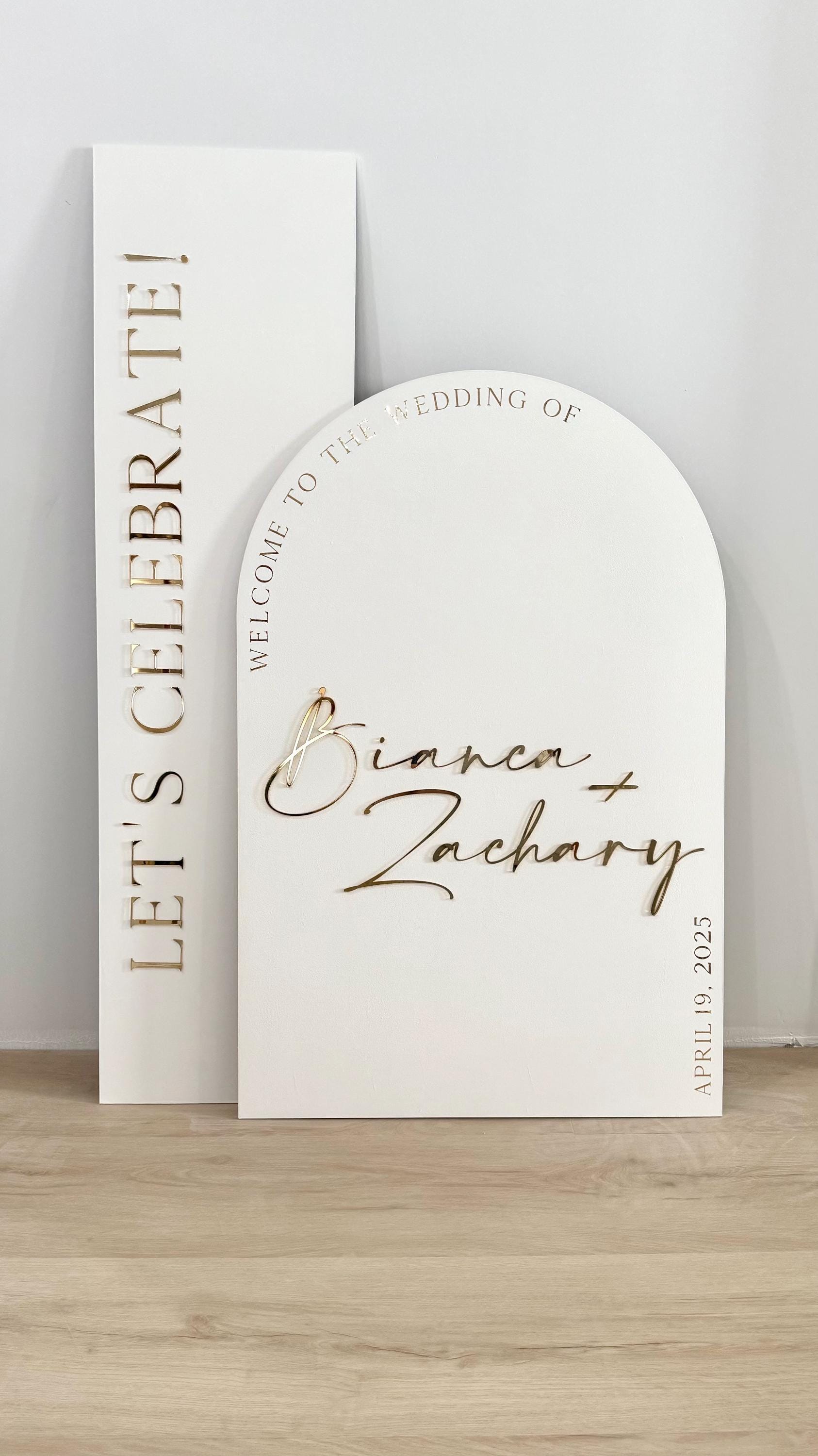 Classic Wedding Welcome Sign, Modern Wedding Sign, Elegant Wedding Sign ...