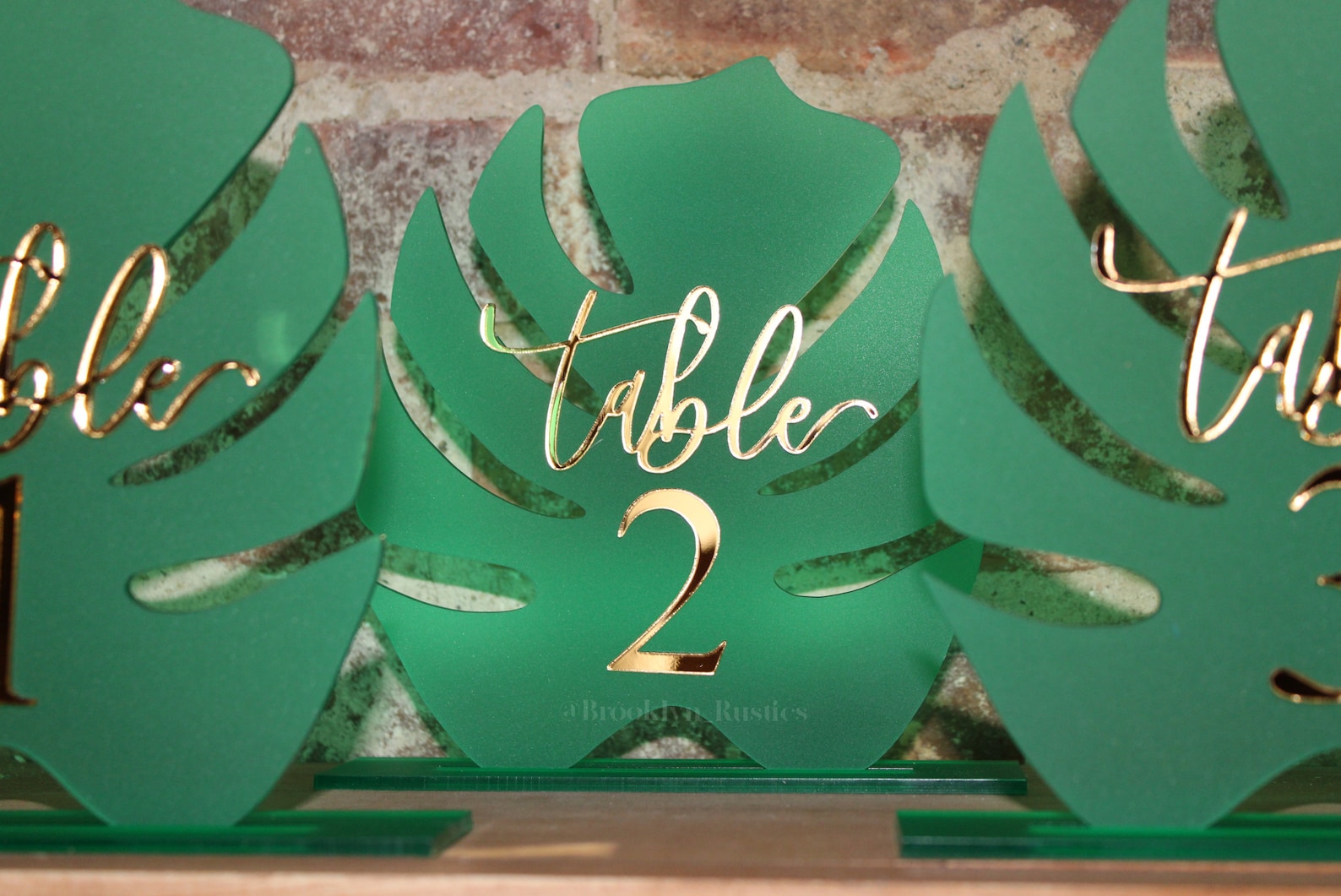 Monstera Leaf Table Number Tropical Table Number Hand Lettered Table ...