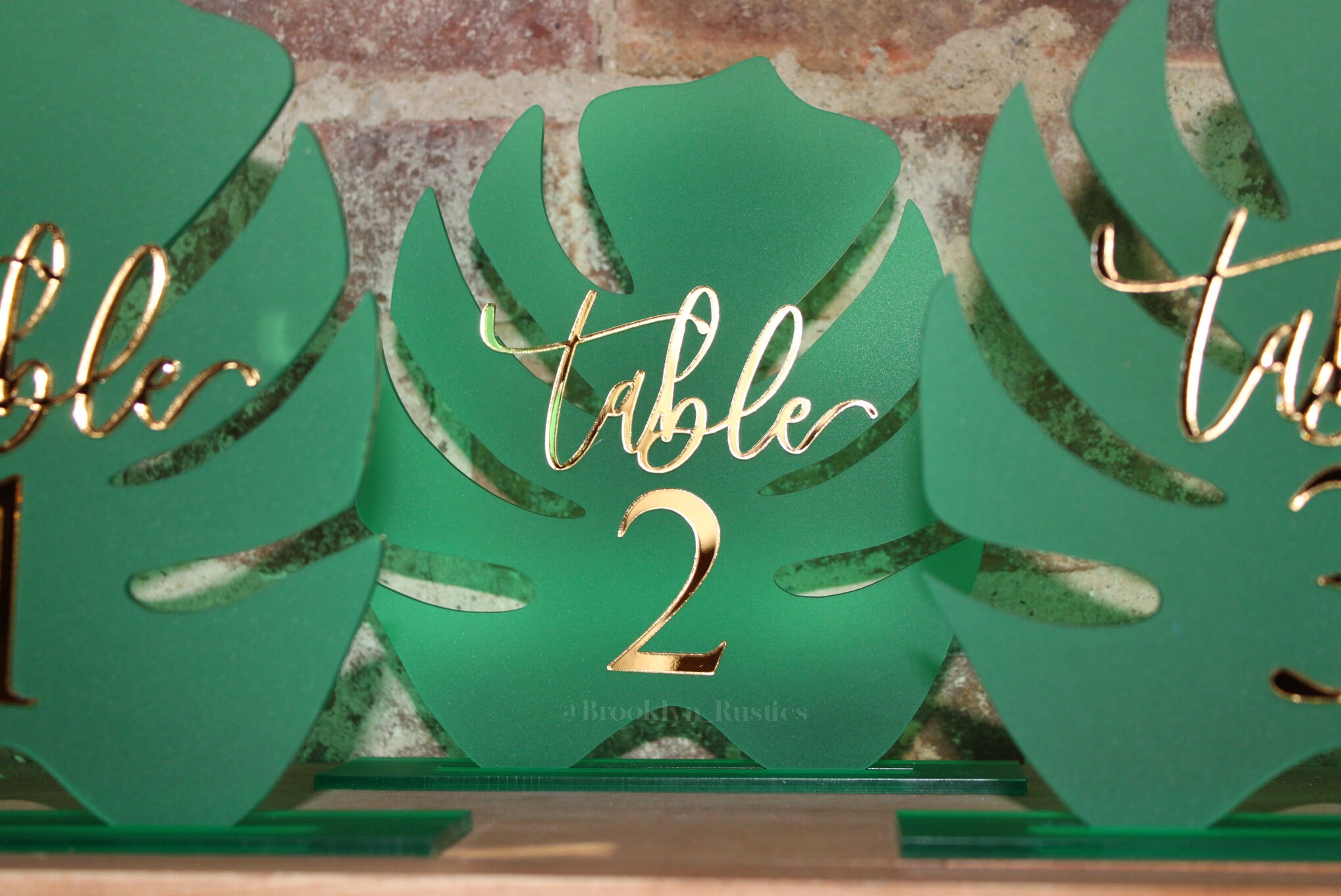 Monstera Leaf Table Number Tropical Table Number Hand - Etsy
