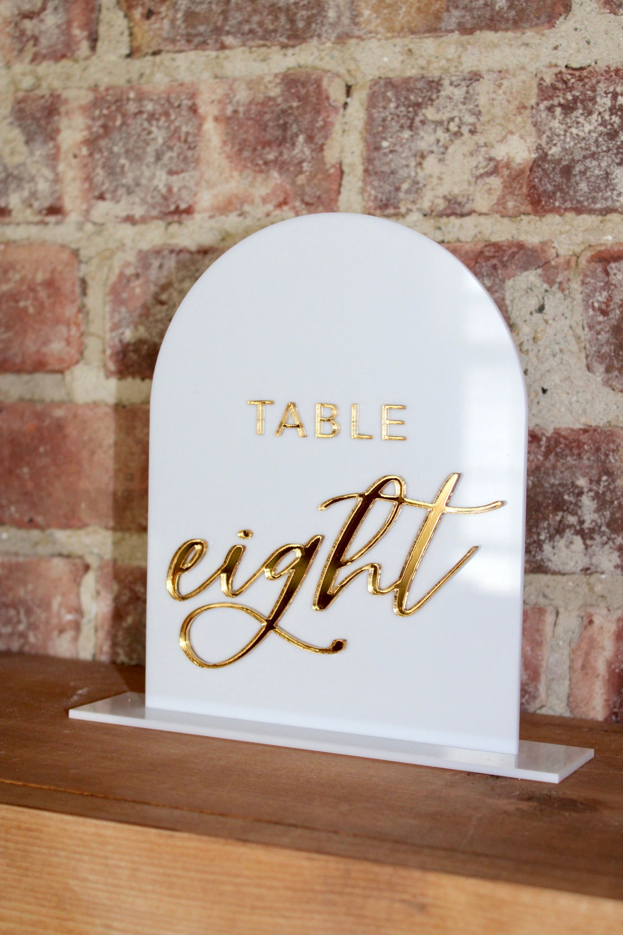 Arch Table Number Modern Arched Table Number Acrylic Table - Etsy