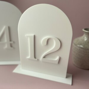 Arch Table Number • Modern Arched Table Number • Acrylic Table Numbers ...