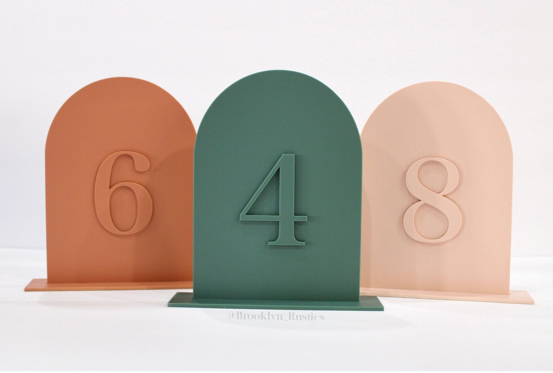 Arch Table Number • Modern Arched Table Number • Acrylic Table Numbers ...