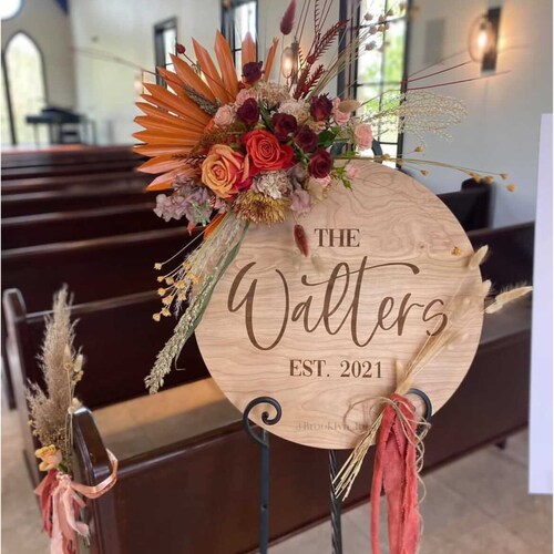 Round Wedding Welcome Sign Wedding Sign Neutral Wedding - Etsy