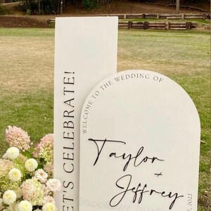 Wedding Welcome Sign Set Wedding Sign Neutral Wedding Sign Modern ...