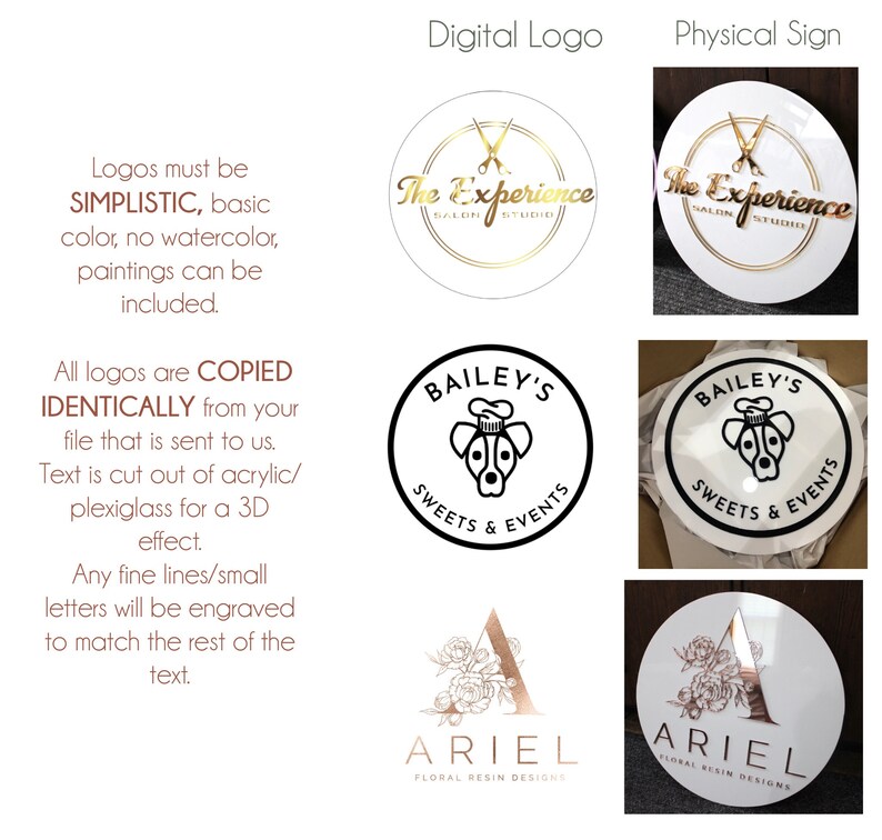 Round Business LOGO Sign Business Shop Sign Round Business - Etsy