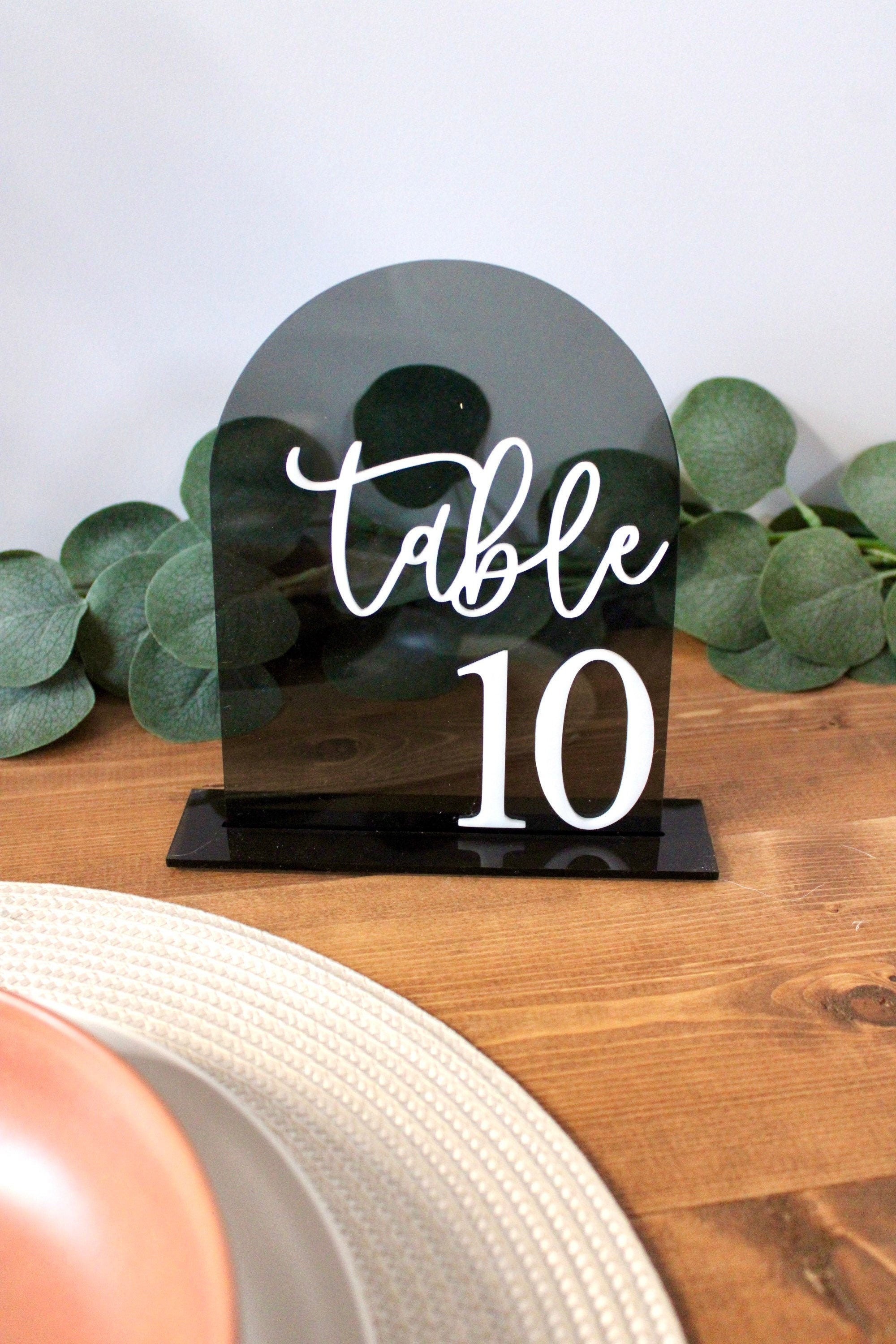Arch Table Number Modern Arched Table Number Acrylic Table | Etsy