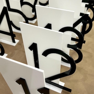 Modern Table Number, 3D Table Numbers, Acrylic Table Number Signs ...