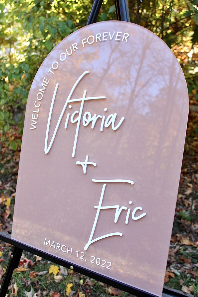 Arch Wedding Welcome Sign Wedding Sign Neutral Wedding - Etsy