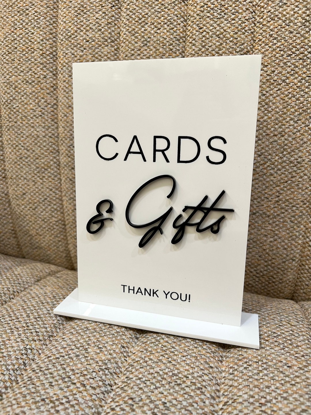 Modern Cards & Gifts Sign • Acrylic Cards Sign • Gifts Table Sign ...