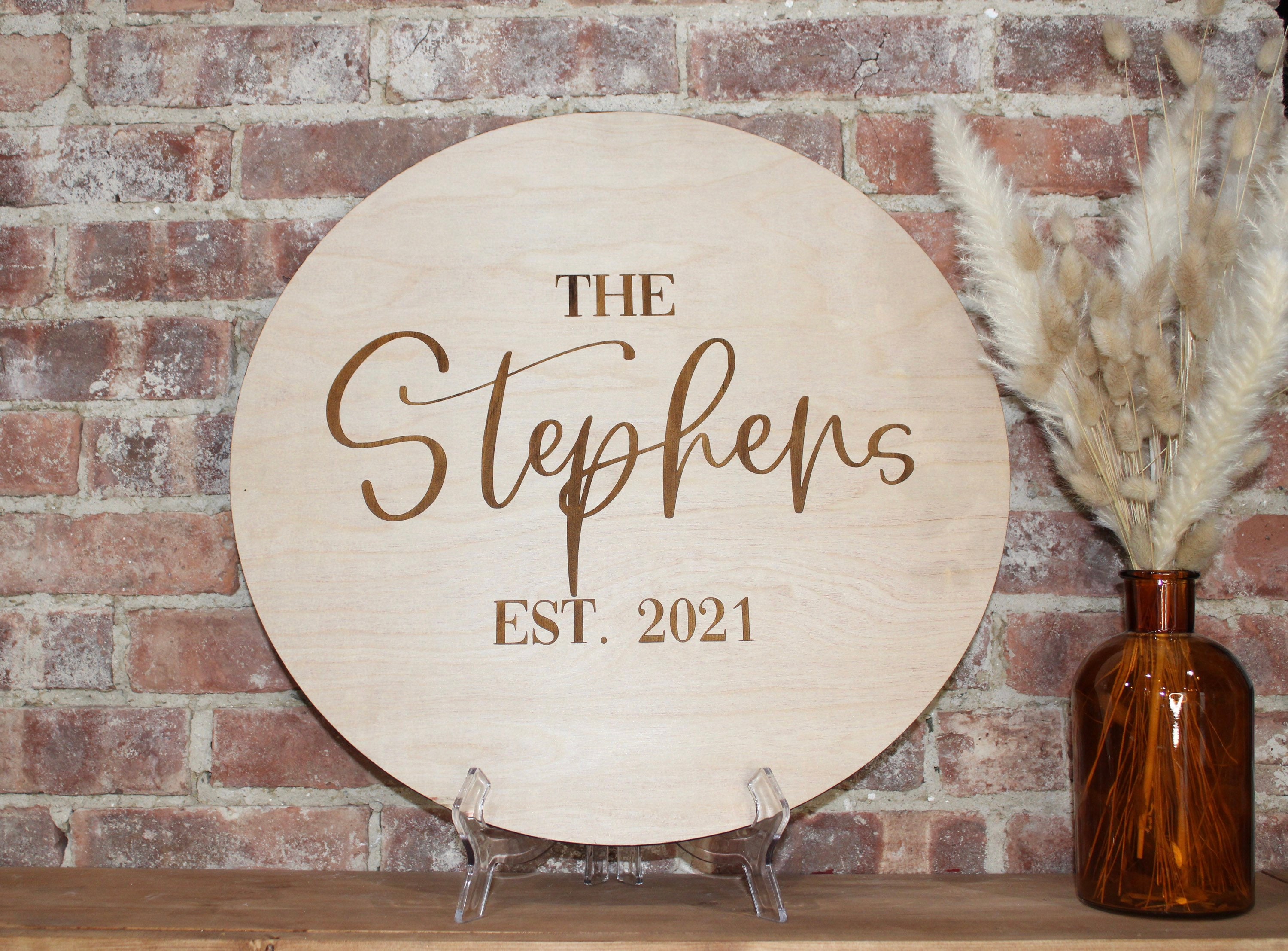 Round Wedding Welcome Sign Wedding Sign Neutral Wedding - Etsy