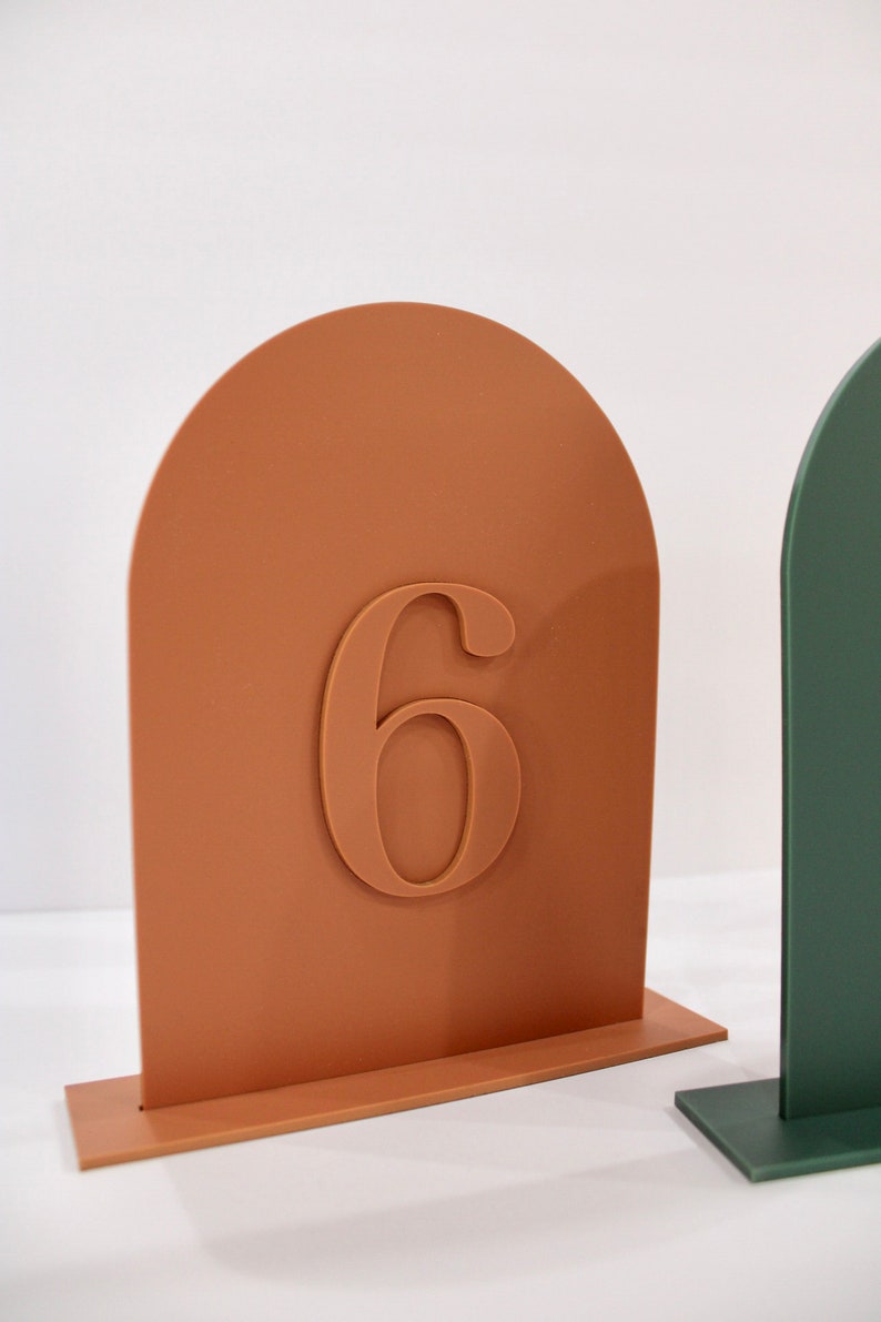 Arch Table Number Modern Arched Table Number Acrylic Table - Etsy