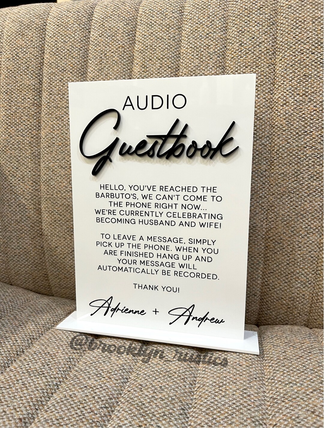 Recorded Guestbook Sign • Audio Guestbook Sign • Modern Guestbook Sign ...