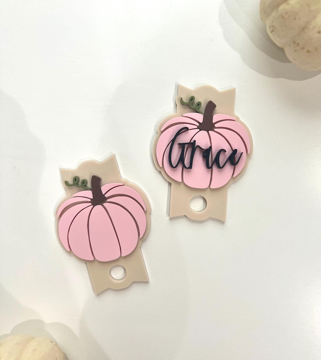 Personalized Fall Stanley Topper | Autumn Stanley Name Tag | Pumpkin ...