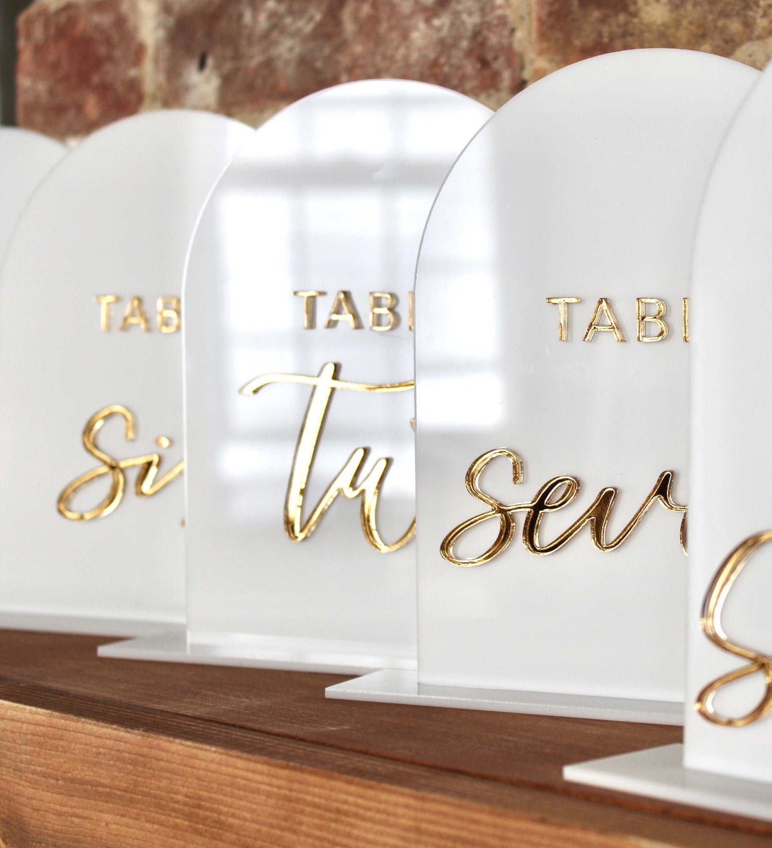 Arch Table Number Modern Arched Table Number Acrylic Table - Etsy