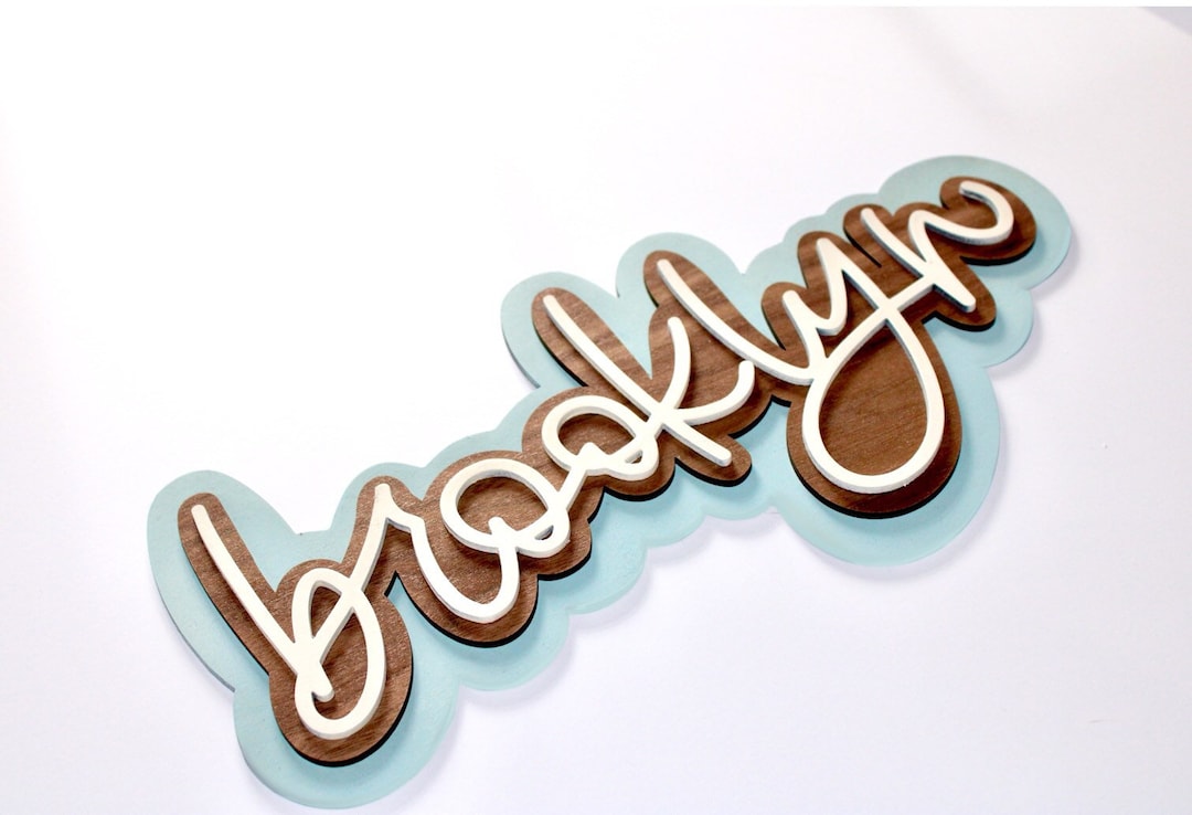 Layered City Sign • Laser Cut Sign • Brooklyn Sign • Destination Sign ...